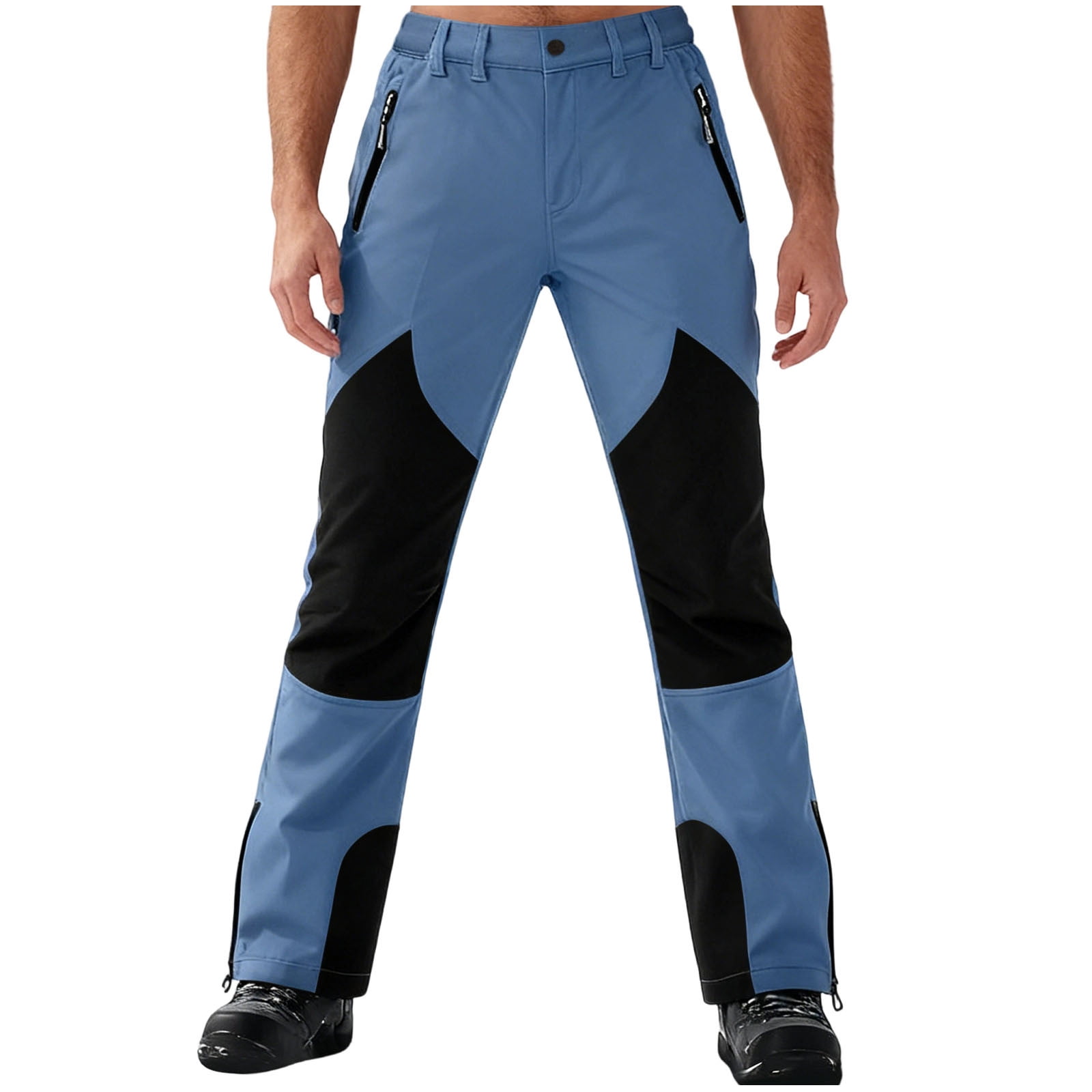 Kilaqueen Snow Pants Men Fleece Lined Waterproof Softshell Warm ...