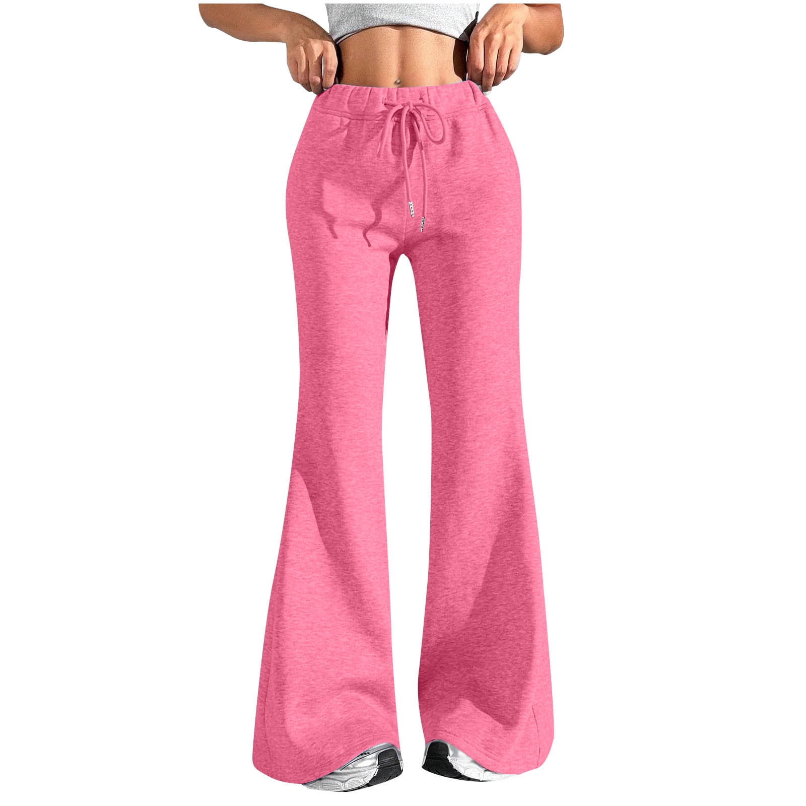 Kilaqueen Wide Leg Sweatpants Women Drawstring High Waisted Joggers ...