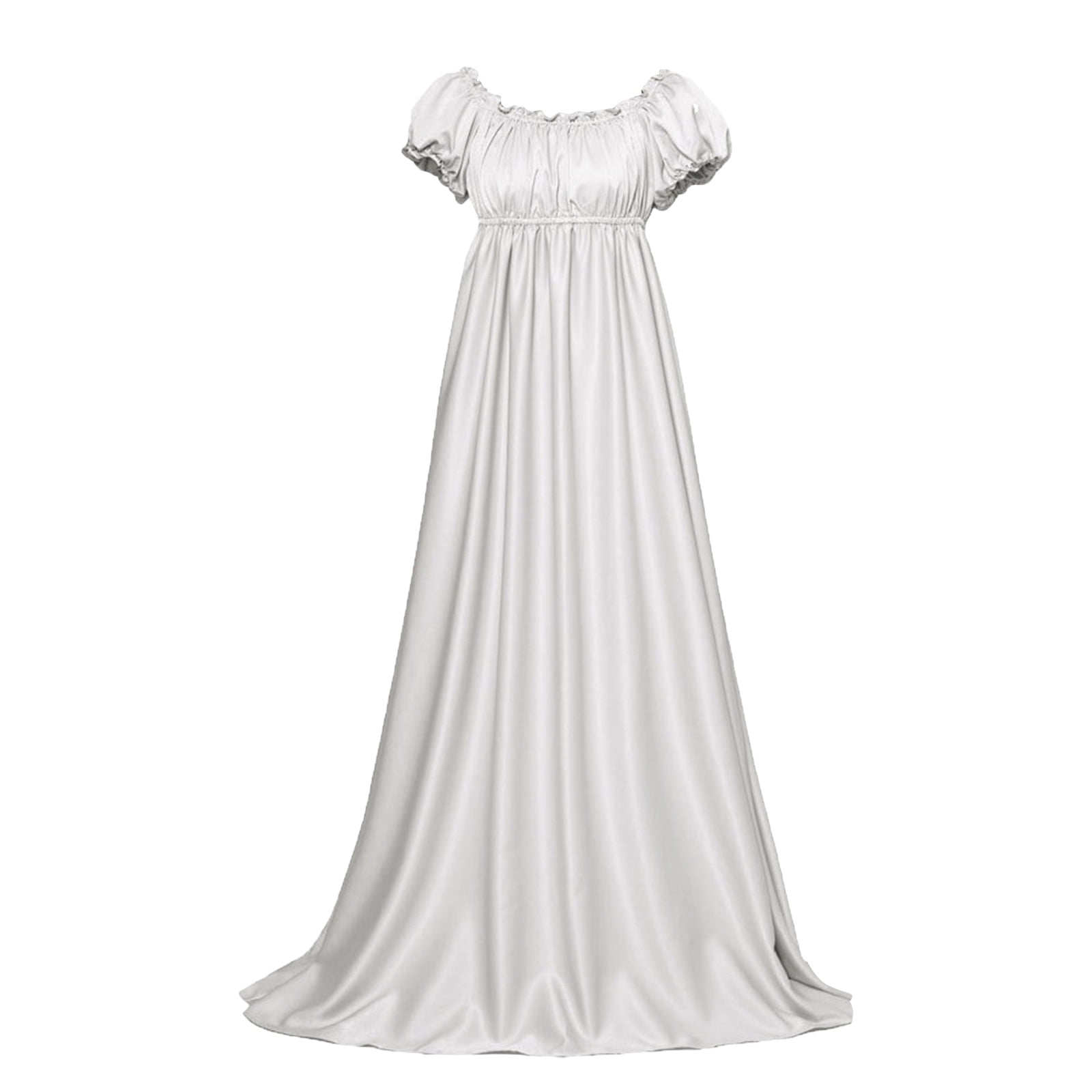 Kilaqueen Women's Daphne Regency Dress Jane Austen Style High Waistline ...