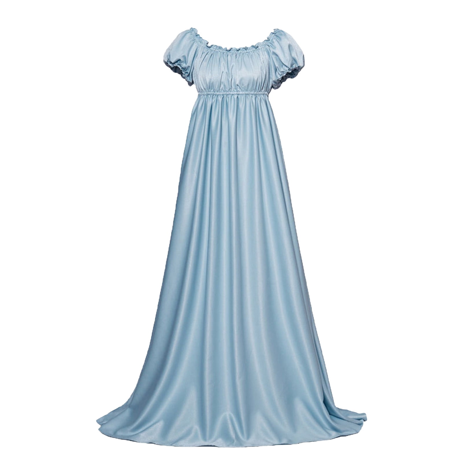 Kilaqueen Women's Daphne Regency Dress Jane Austen Style High Waistline ...