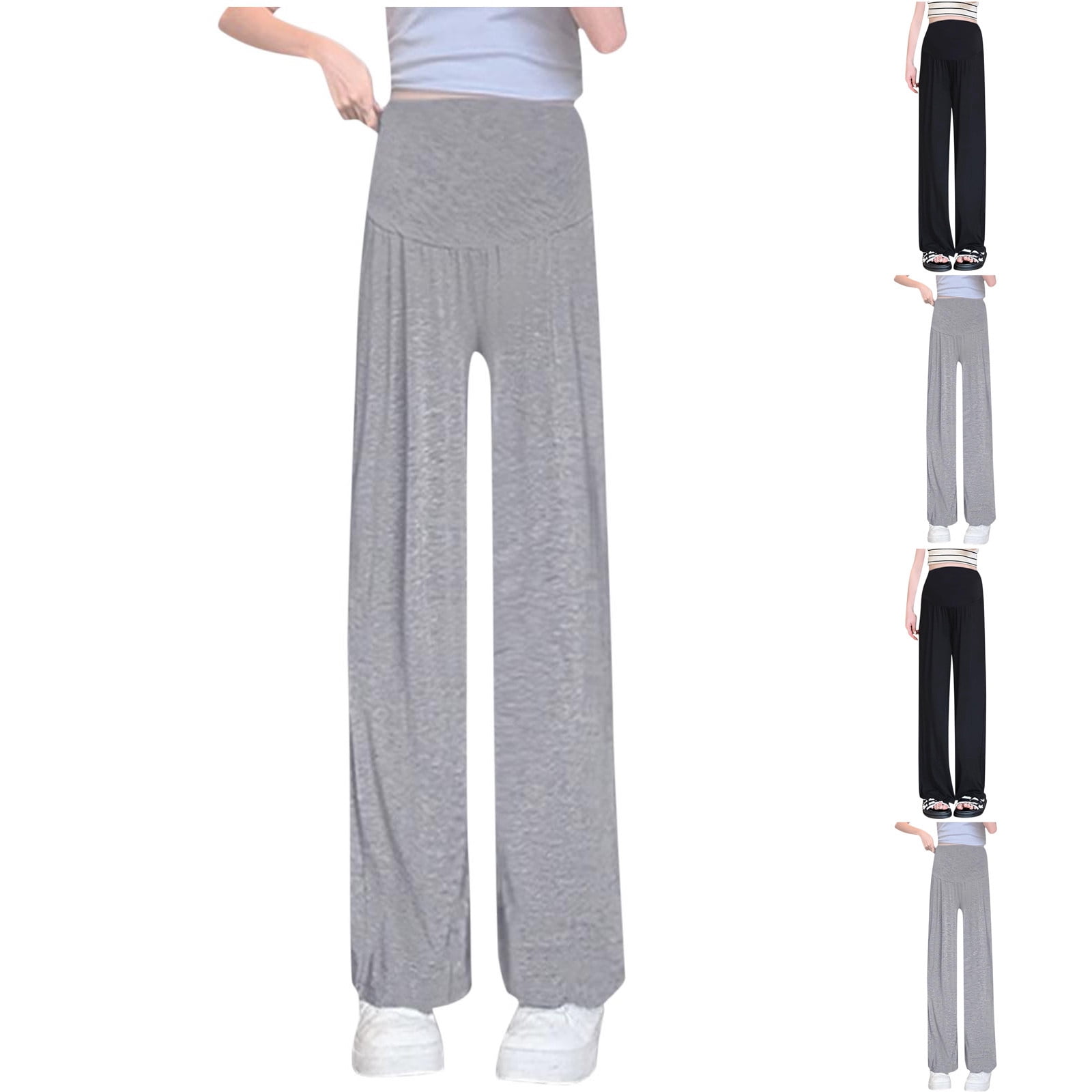 Kilaqueen Womens Cotton Maternity Sweat Pants Loose Comfy Strechy ...