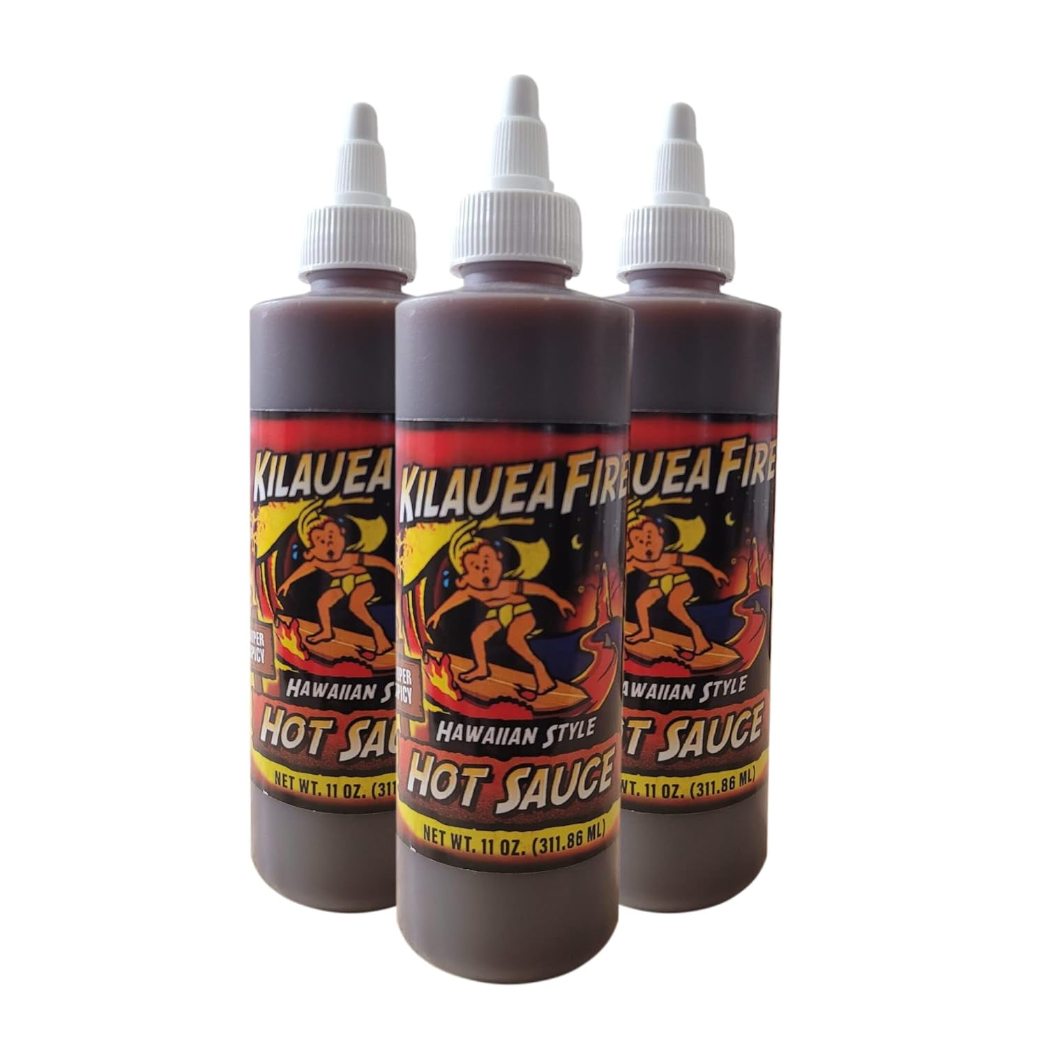 Kilauea Fire Hot Sauce 11 fl.oz. (3 Bottles) - Walmart.com