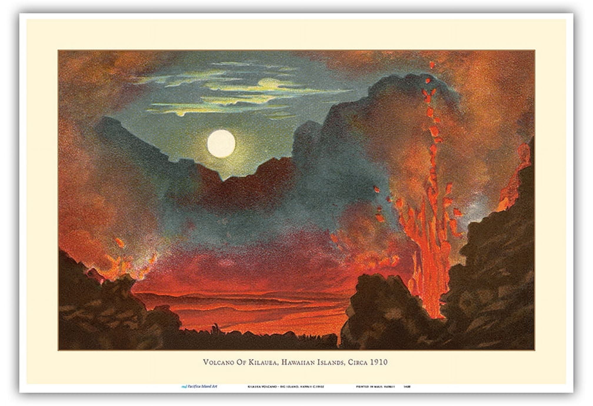 Kilauea Volcano - Big Island Hawaii - Pele Fire Goddess - Vintage ...
