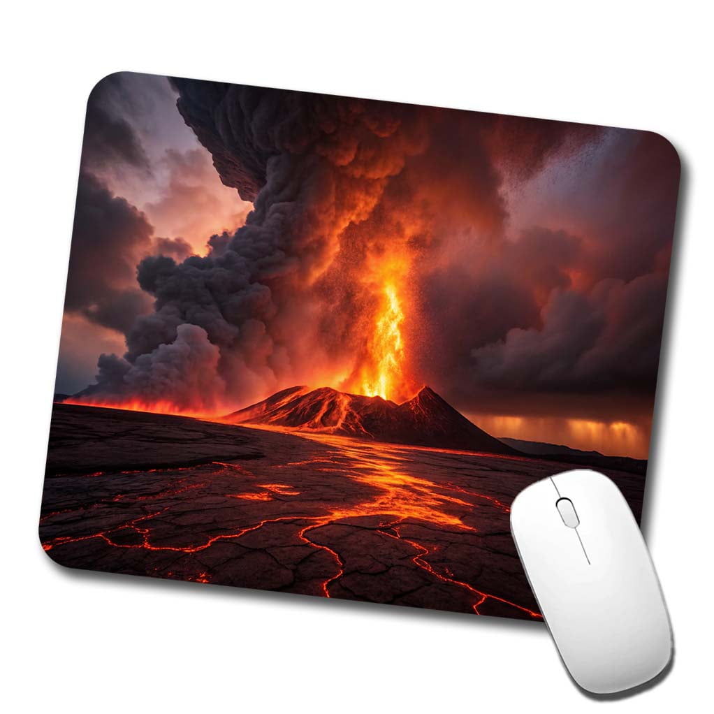 Kilauea Volcano Erupting Hawaii Mouse Pad Low Profile Gaming Mat ...