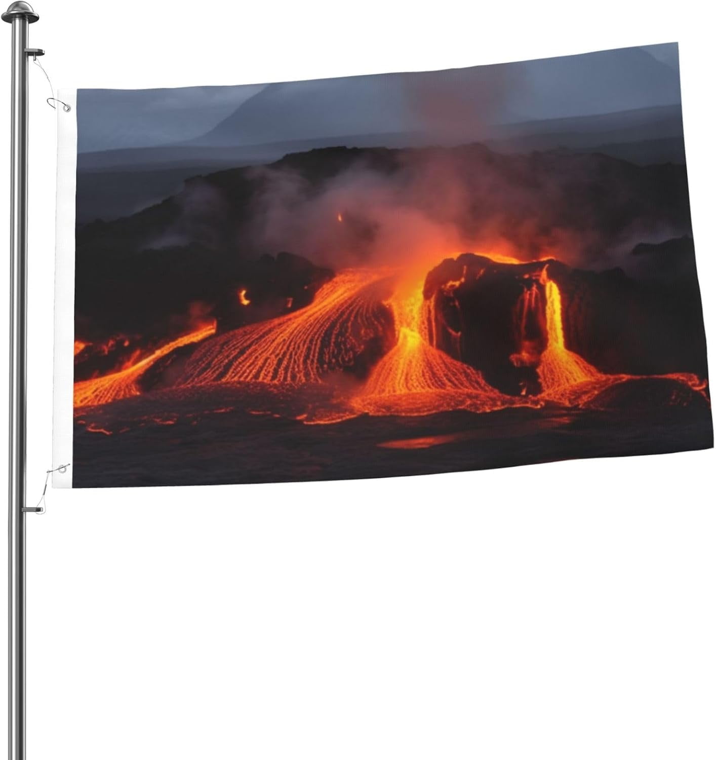 Kilauea Volcano Garden Flags Holiday Banner with Brass Grommets Large ...