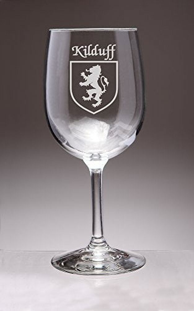 Kilduff Irish Coat of Arms Wine Glasses - Set of 4 (Sand Etched ...