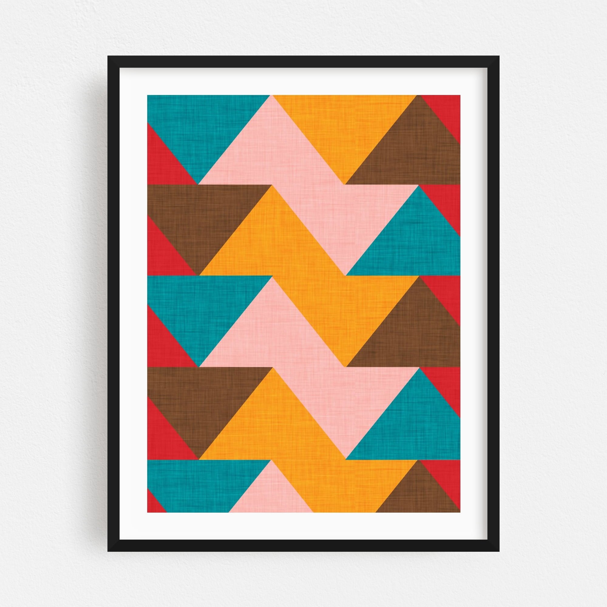 Kilim Chevron - Mid Century Geometric - Illustration Geometric Pattern ...