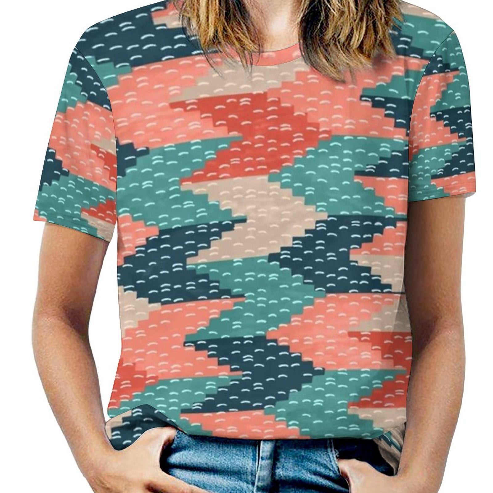 Kilim Weaving Structure Persian Green New Fashion Zip Off Shoulder Top ...