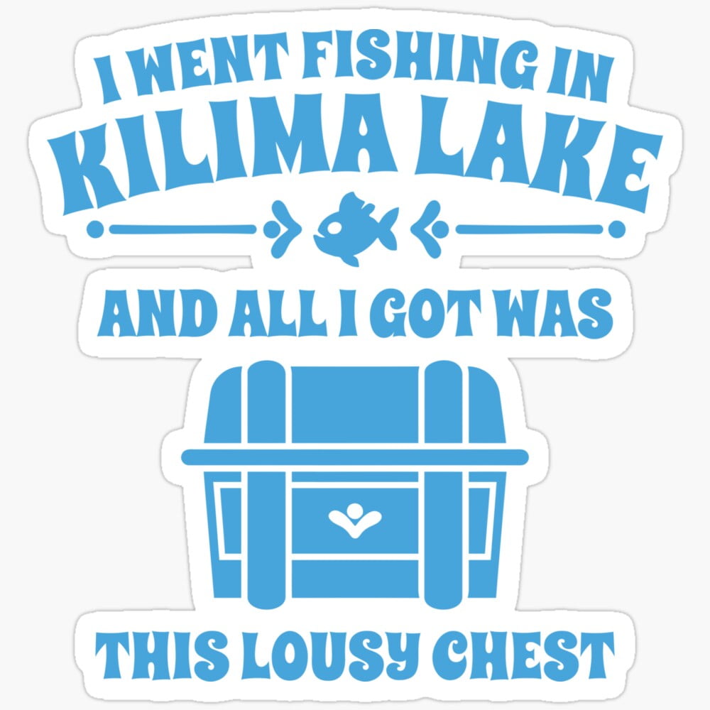 Kilima Lake Fishing Sticker Phone Decal Water Bottle Stickers Car ...