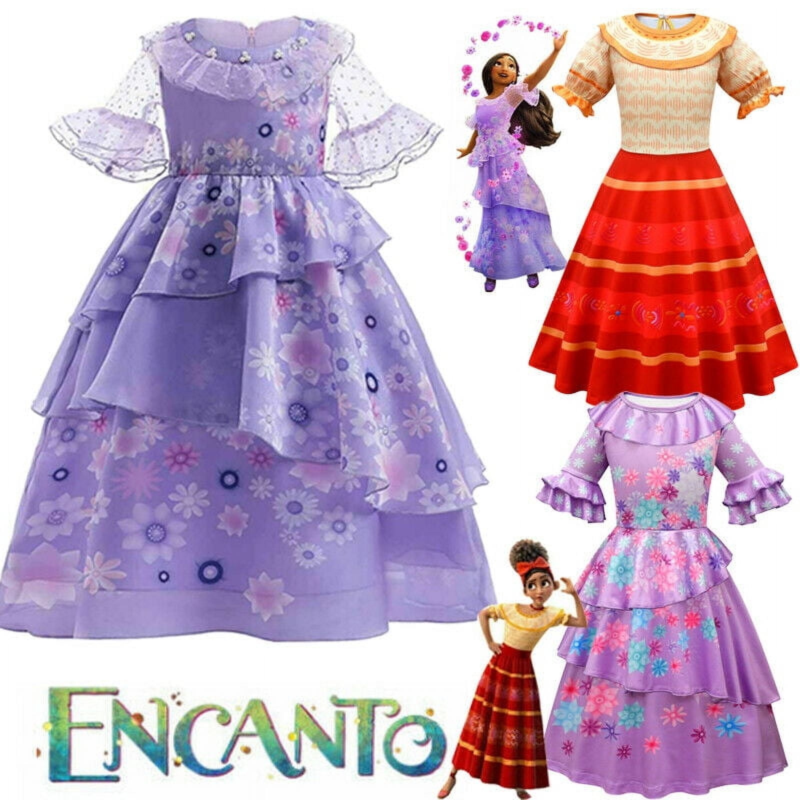 Kilkwhell Princess Dress Cosplay Encanto Isabella Girls Party Fancy ...