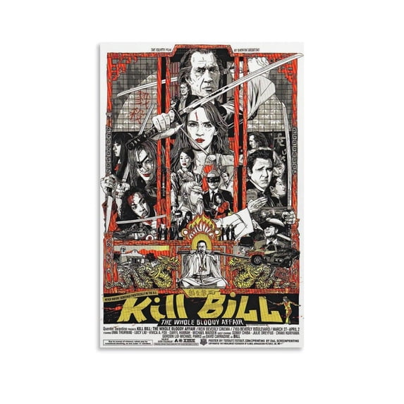Kill Bill Movie Poster Poster Decorative Painting Canvas Wall Art ...