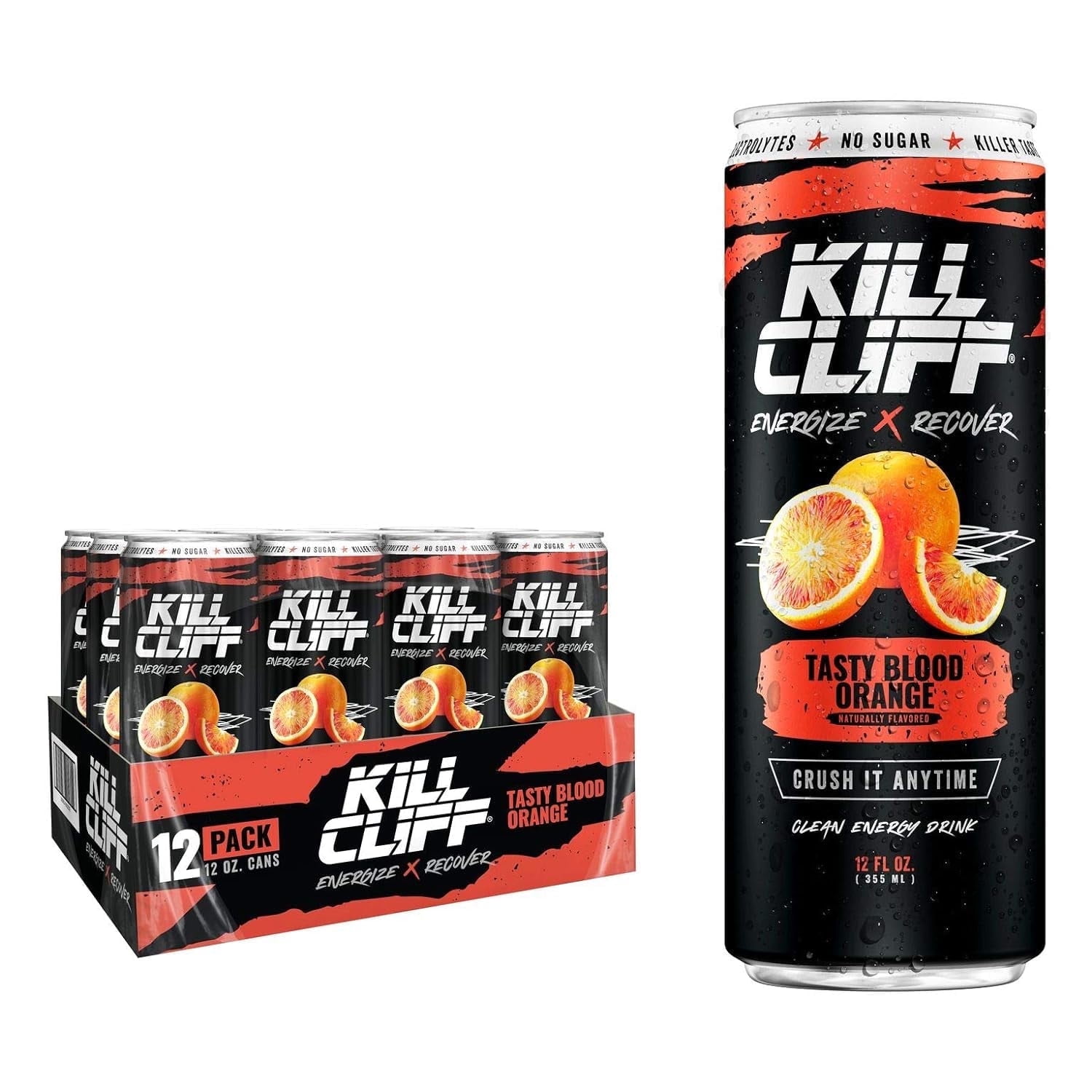 Kill Cliff Recovery Energy Drink, Blood Orange, Green Tea Caffeine ...