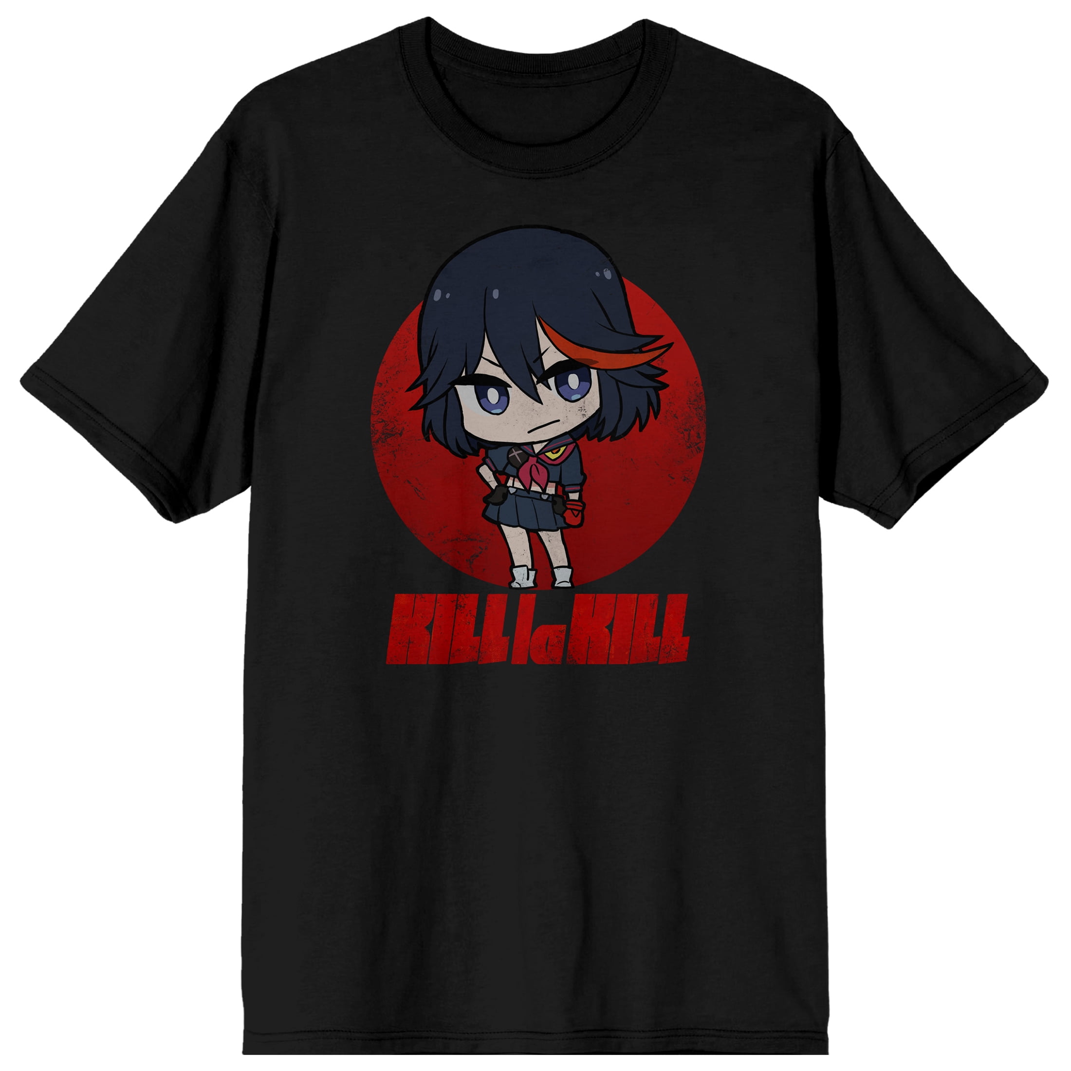 Kill La Kill Chibi Ryuko Matoi Adult Black Crew Neck Short Sleeve T ...