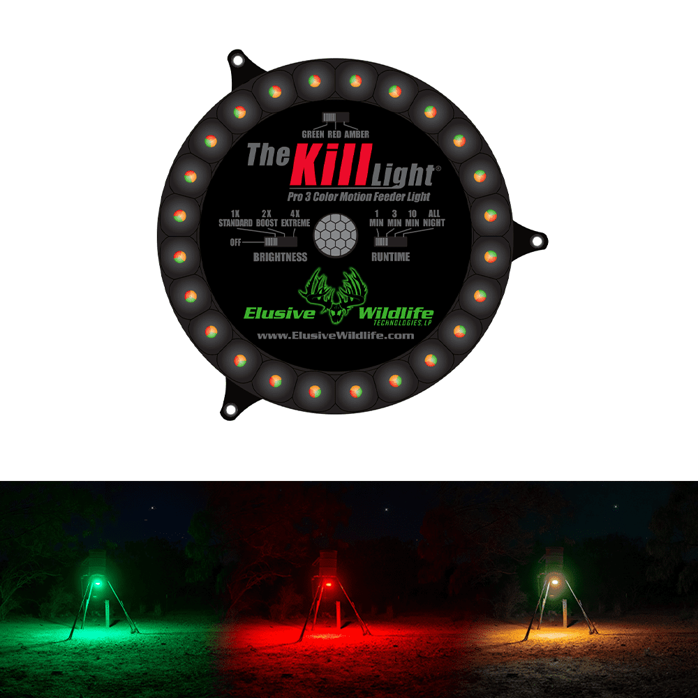 Kill Light Pro 3 Color Motion Feeder Light, 3 Colors in 1 Light ...