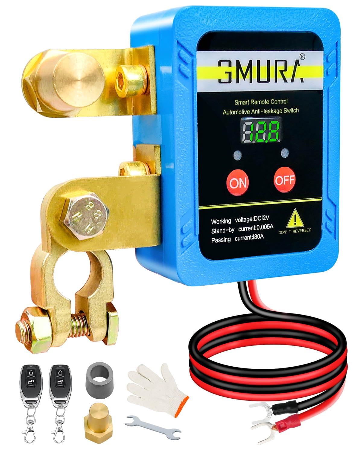 Kill Switch for Car 500A 12V, Remote Battery Disconnect With Digital ...