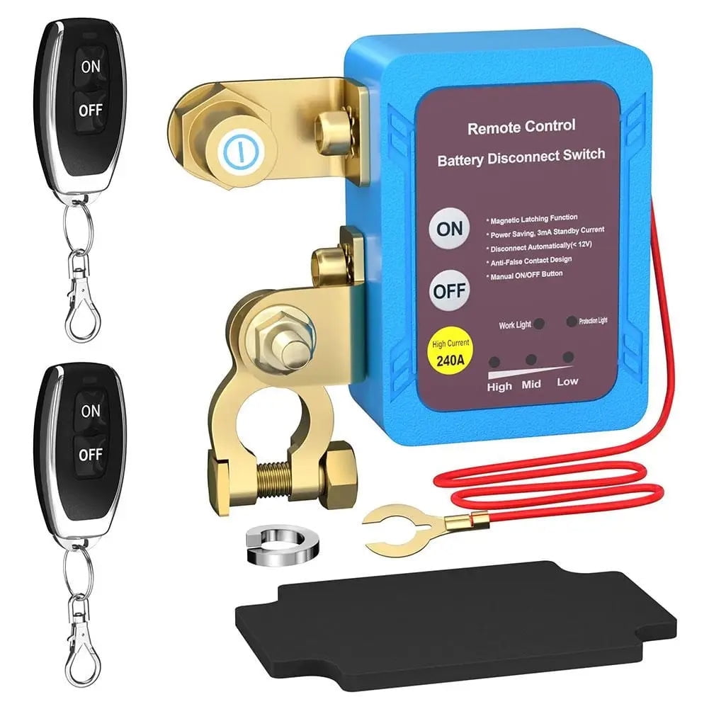 Kill Switch for Car, Car Battery Kill Switch Anti Theft, Remote Battery Disconnect Switch 12V ...