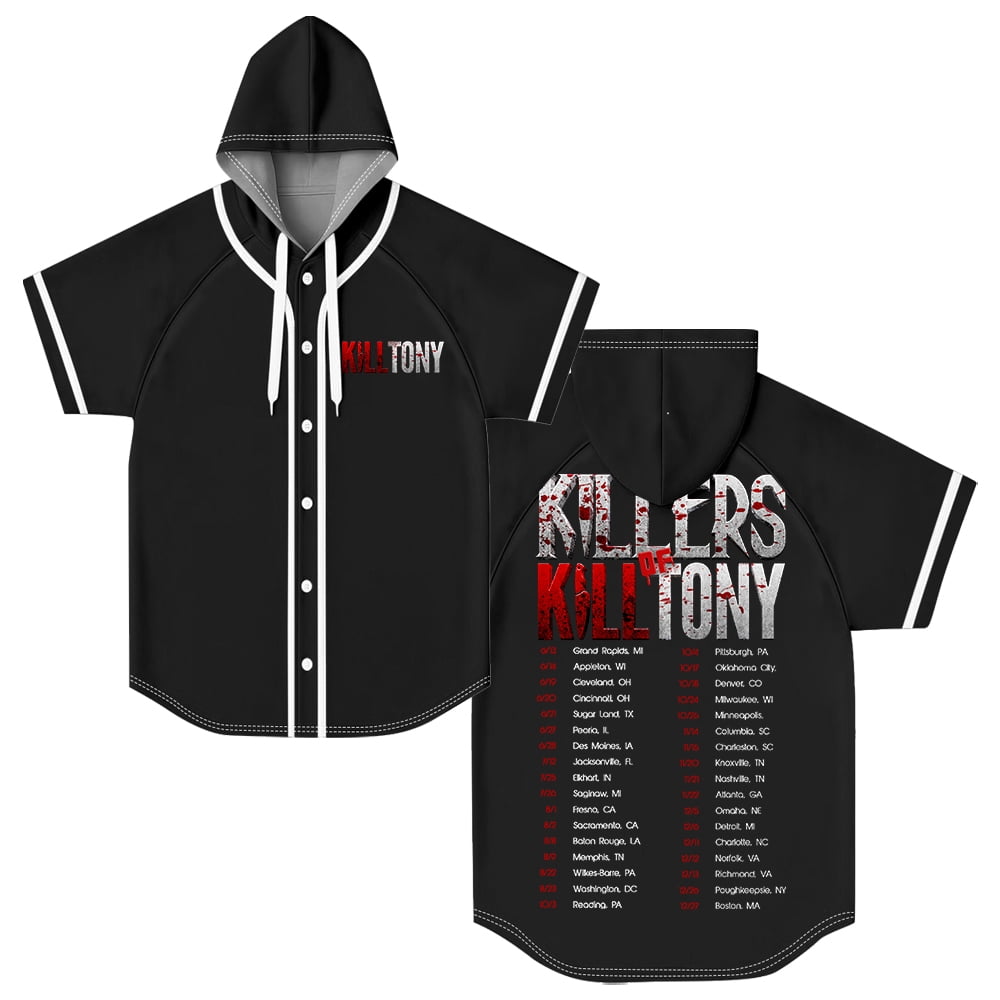 Kill Tony Tour 2025 Hooded Baseball Jersey Short Sleeve Button-up ...