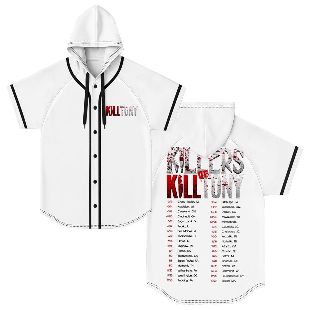 Kill Tony Tour 2025 Hooded Baseball Jersey Short Sleeve Button-up ...