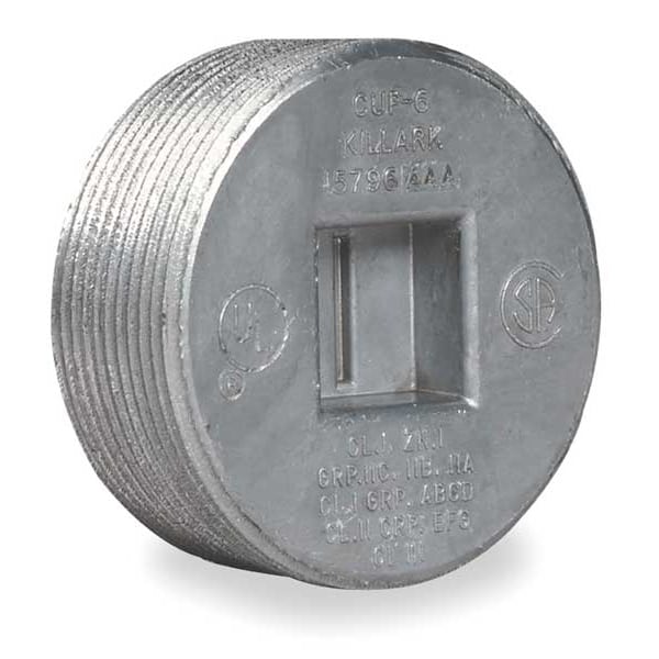 Killark CUP-6 Recessed Plug, Copper-Free Aluminum, 2" Hub - Walmart.com