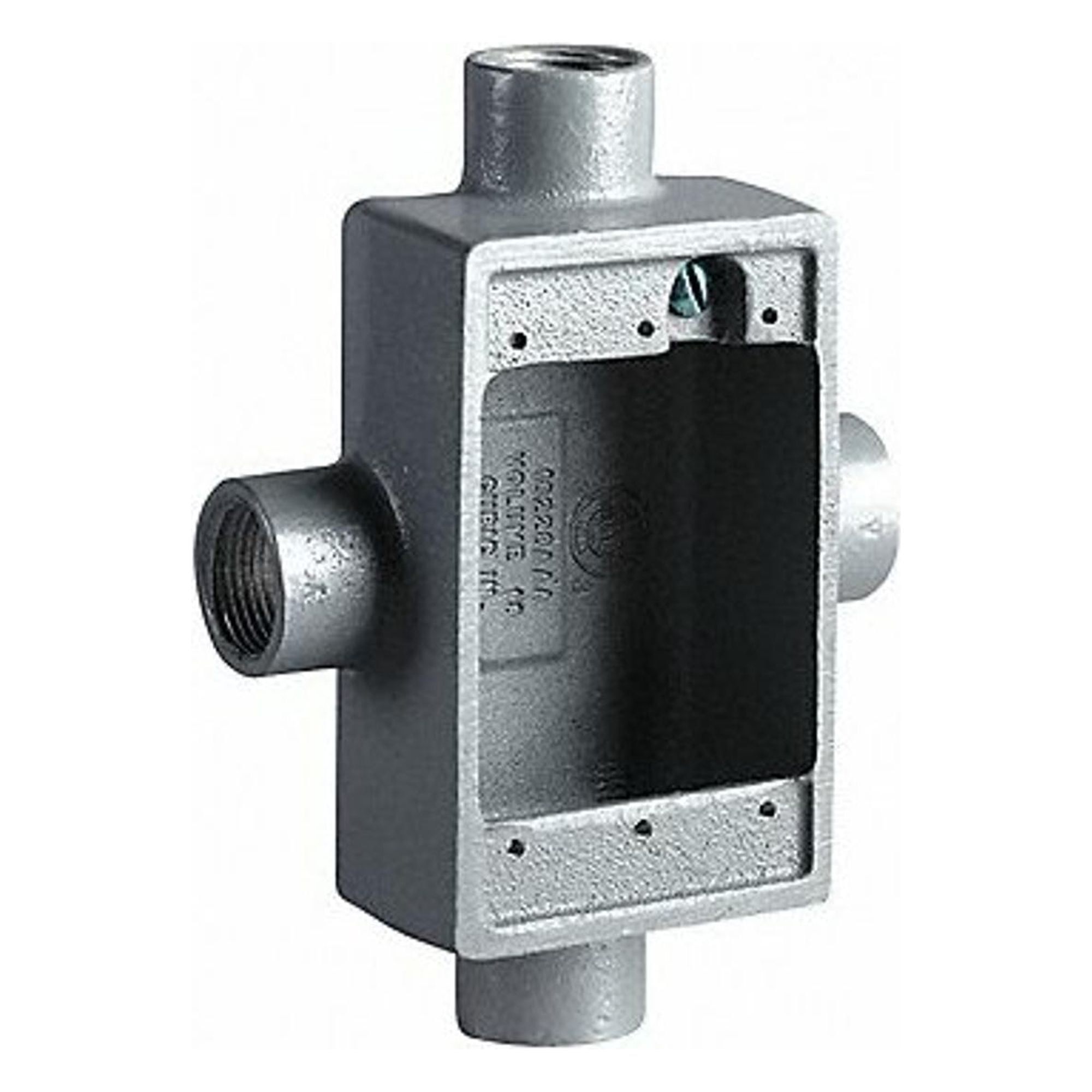 Hubbell Killark Device Box,3/4" Hub,Shallow,4 Inlets FSX-2M - Walmart.com