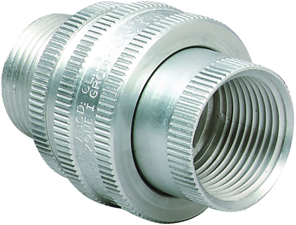 Killark GUM-4, 1-1/4"", Aluminum, Male/Female, Rigid Conduit Union, 1pc ...