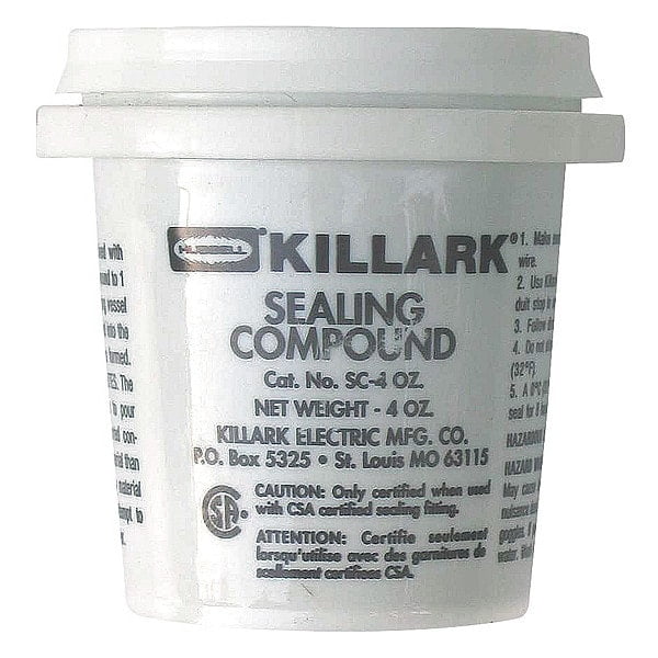 Hubbell Killark Sealant,Plastic Pail,Container Size 4oz SC-4OZ ...