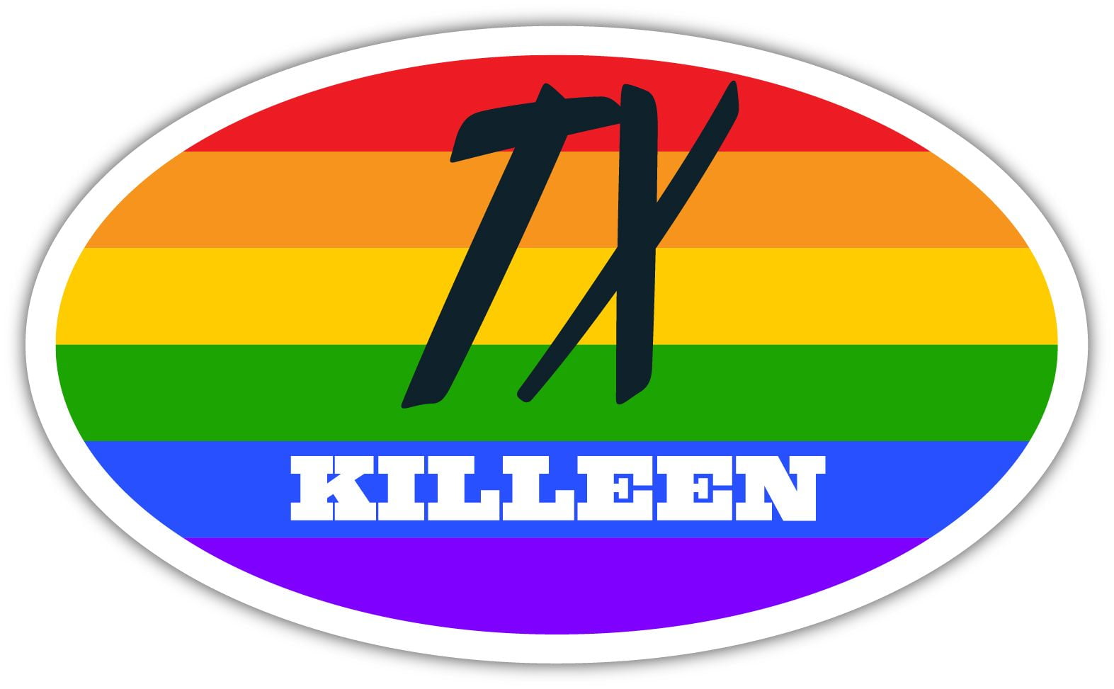 Killeen TX Texas Bell County Rainbow Pride Flag 6 Stripes Pride Flag ...