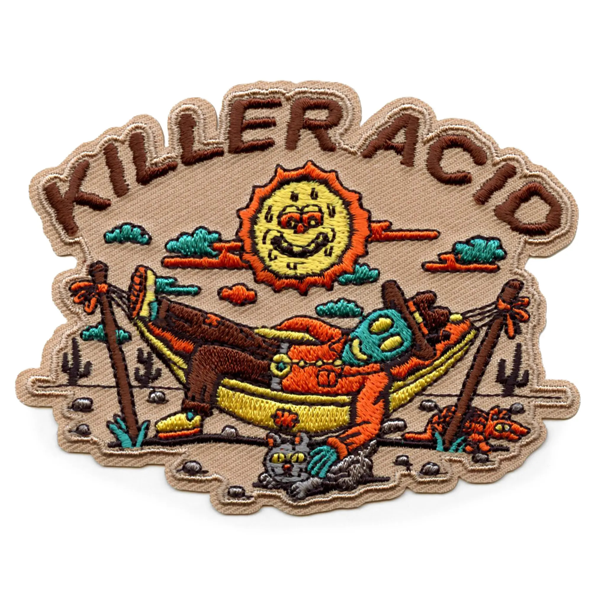 Killer Acid Alien Cowboy Patch Psychedelic Happy Stoner Embroidered ...