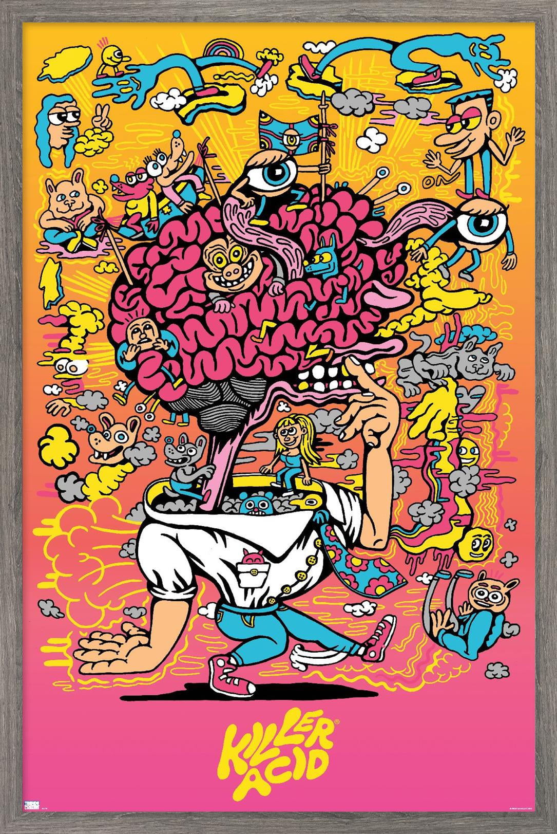Killer Acid - Flip Your Lid Wall Poster, 14.725" x 22.375" Framed ...