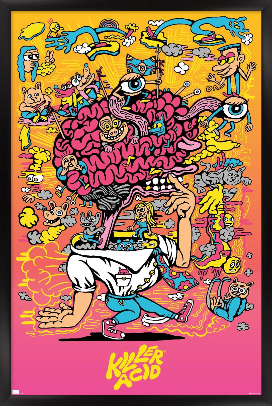 Killer Acid - Flip Your Lid Wall Poster, 14.725" x 22.375" Framed ...