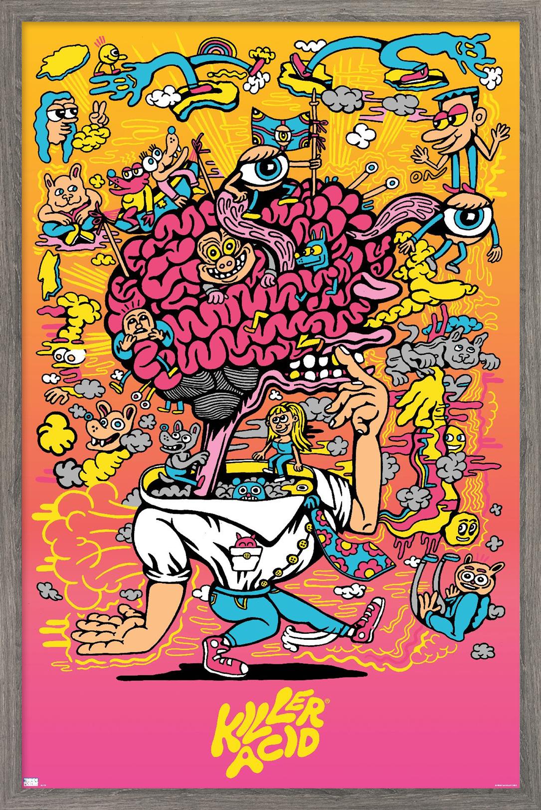 Killer Acid - Flip Your Lid Wall Poster, 22.375" x 34" Framed - Walmart.com