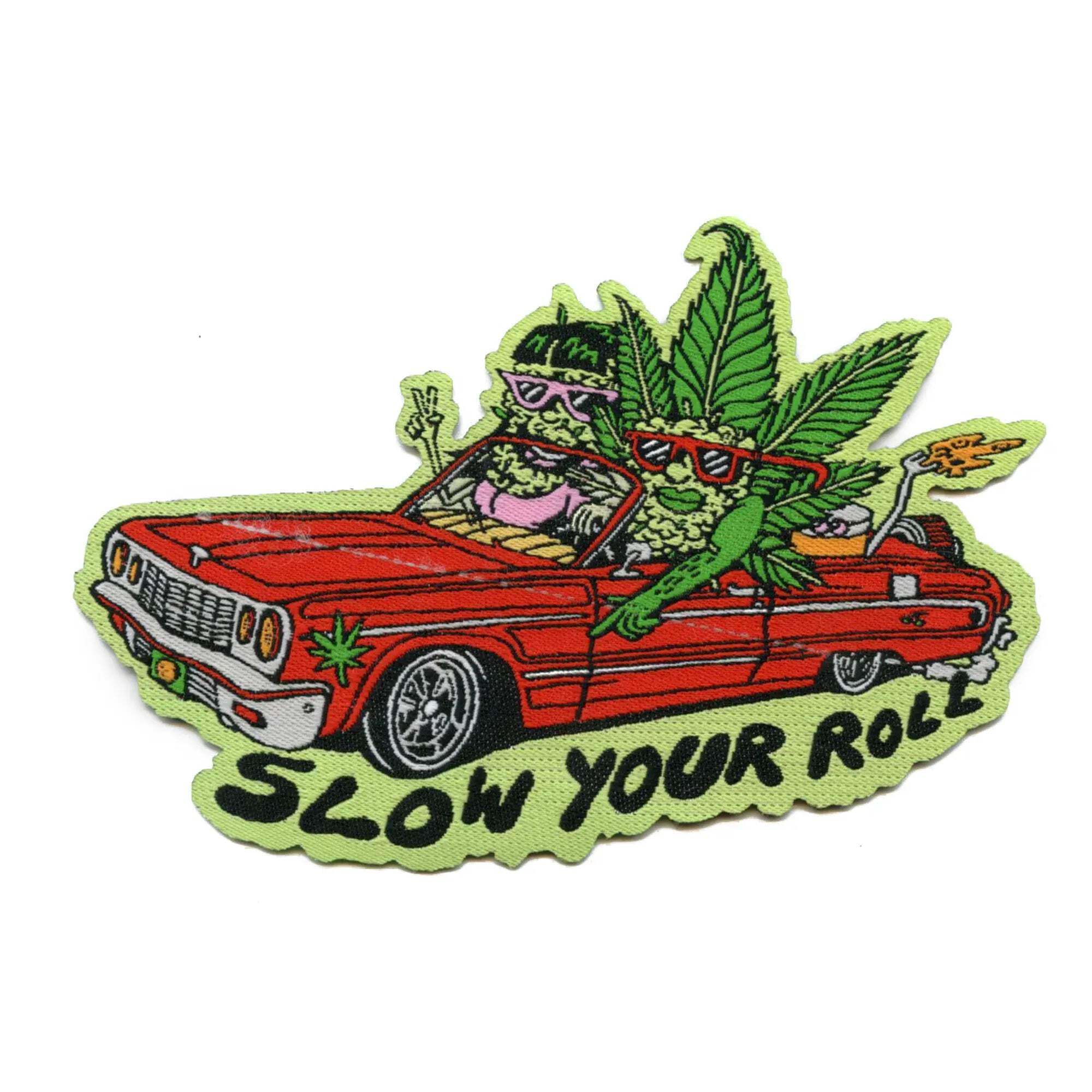 Killer Acid Slow Your Roll Patch Happy Stoner Embroidered Iron On ...