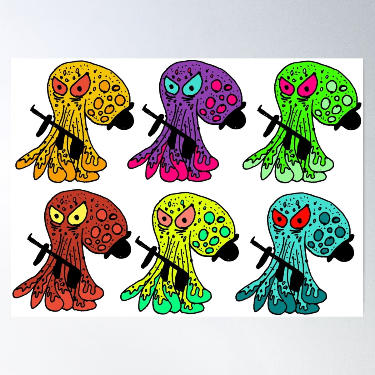 Killer Gaze, The Thug Octopus - Gang Poster Wall Art, Modern Wall Decor ...