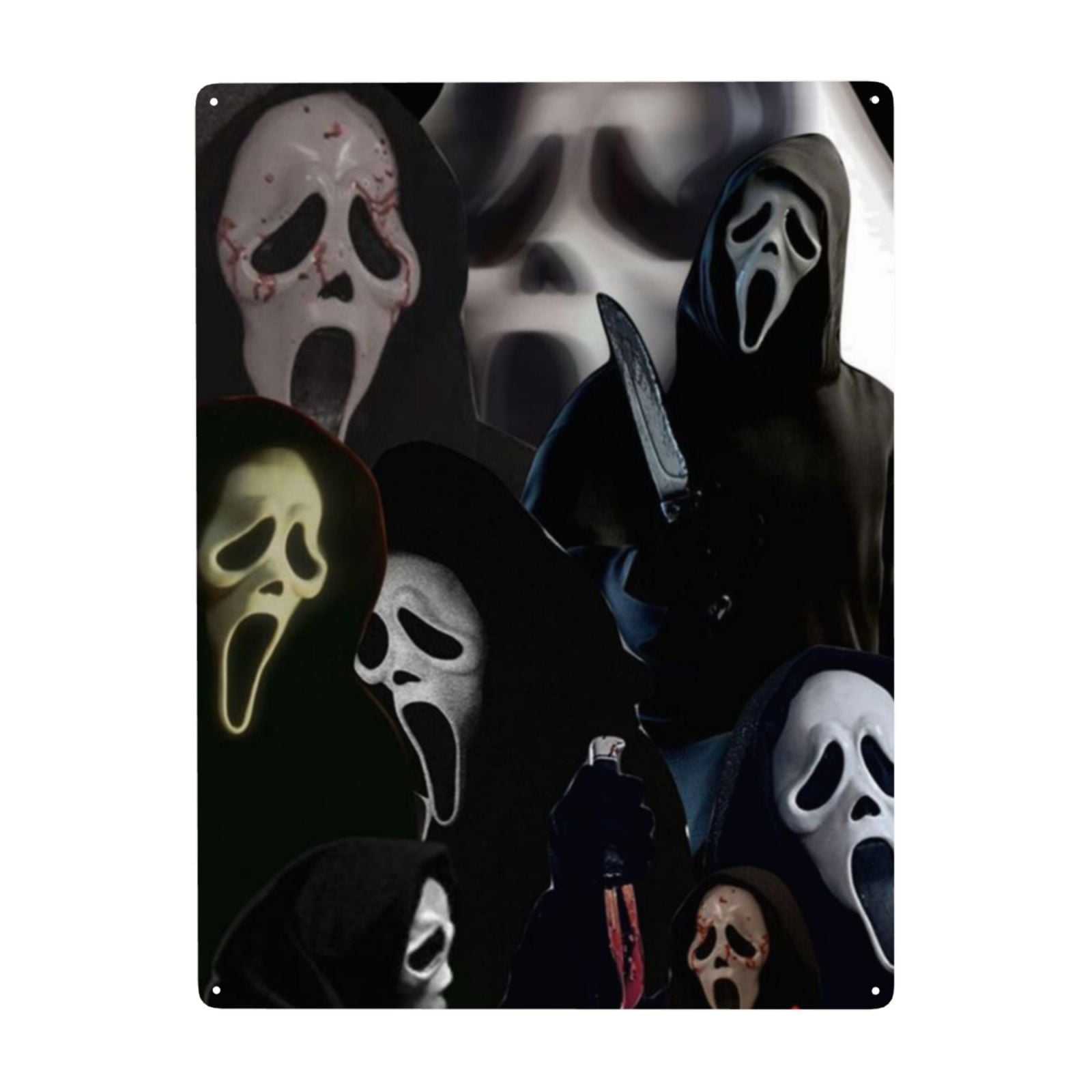 Killer Ghostface Scream Metal Sign Decor 30x40cm Wall Art Sign for Home ...