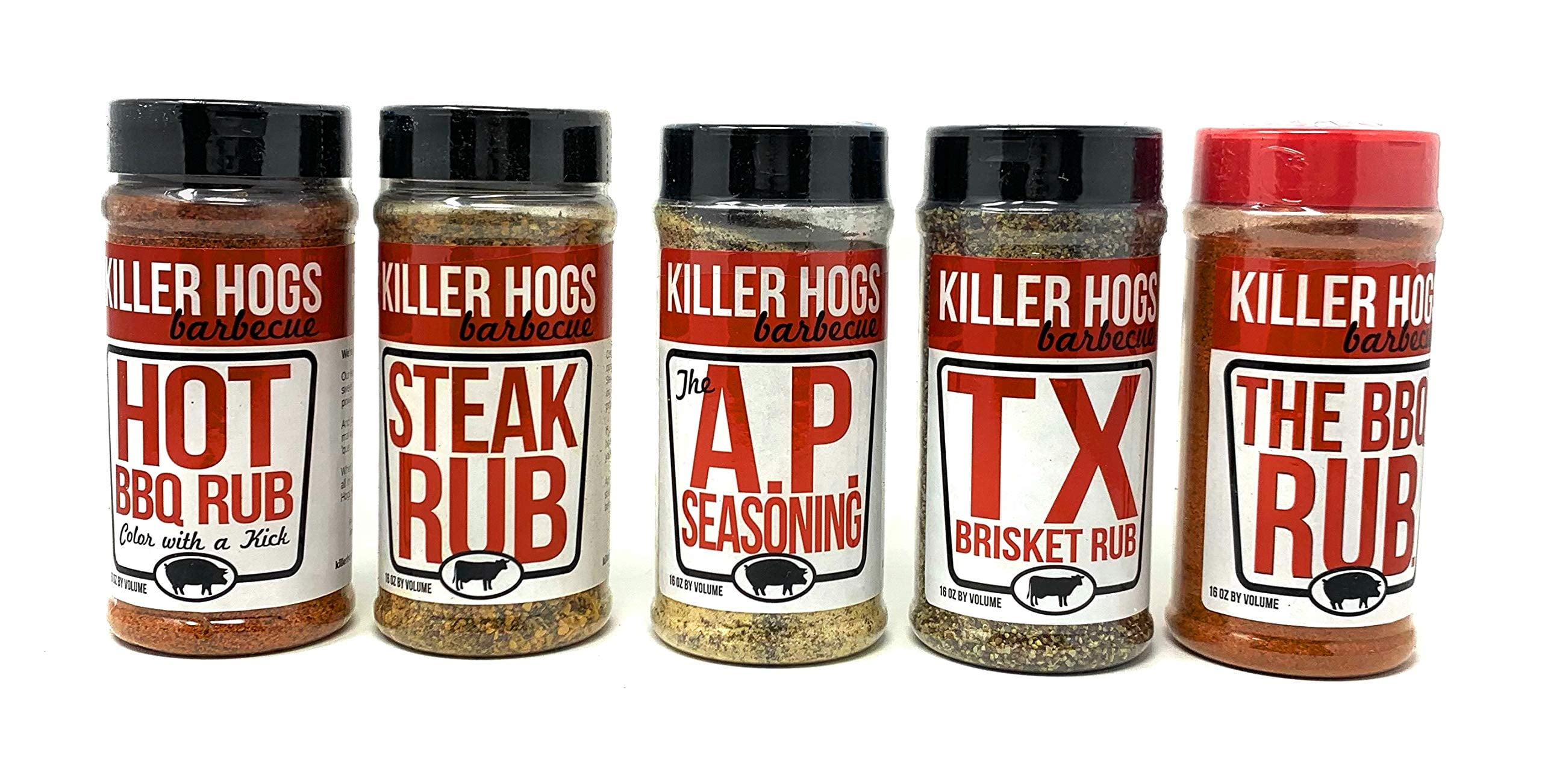 Killer Hogs MQH2 Barbecue Rub Variety Pack - Hot BBQ, Steak Rub, A.P ...