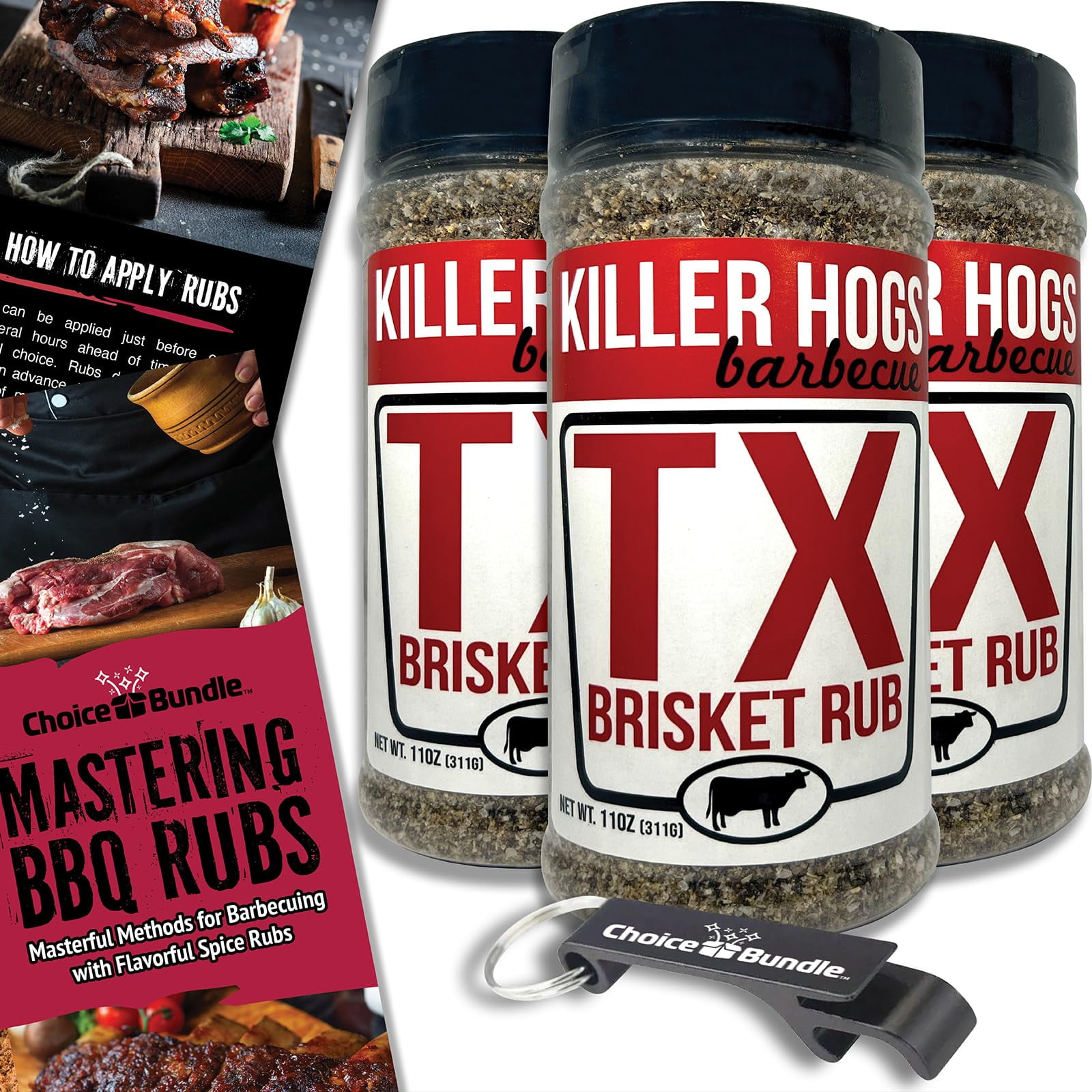 Killer Hogs TX TWE5 Brisket Rub - Texas Style Premium BBQ Barbecue ...
