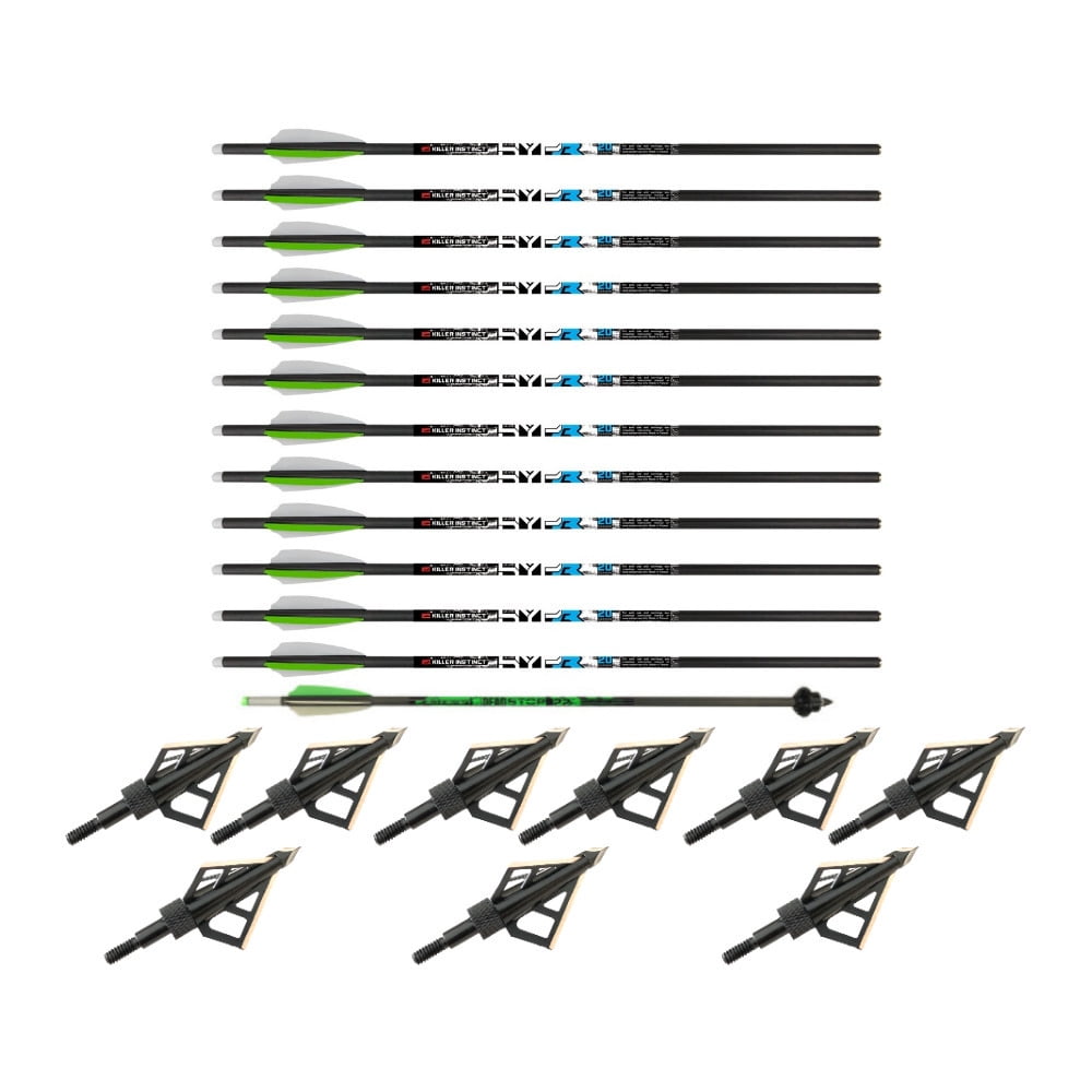 Killer Instinct Crossbows 12-Pack Hypr Lite 20 inch Crossbow Bolts with ...