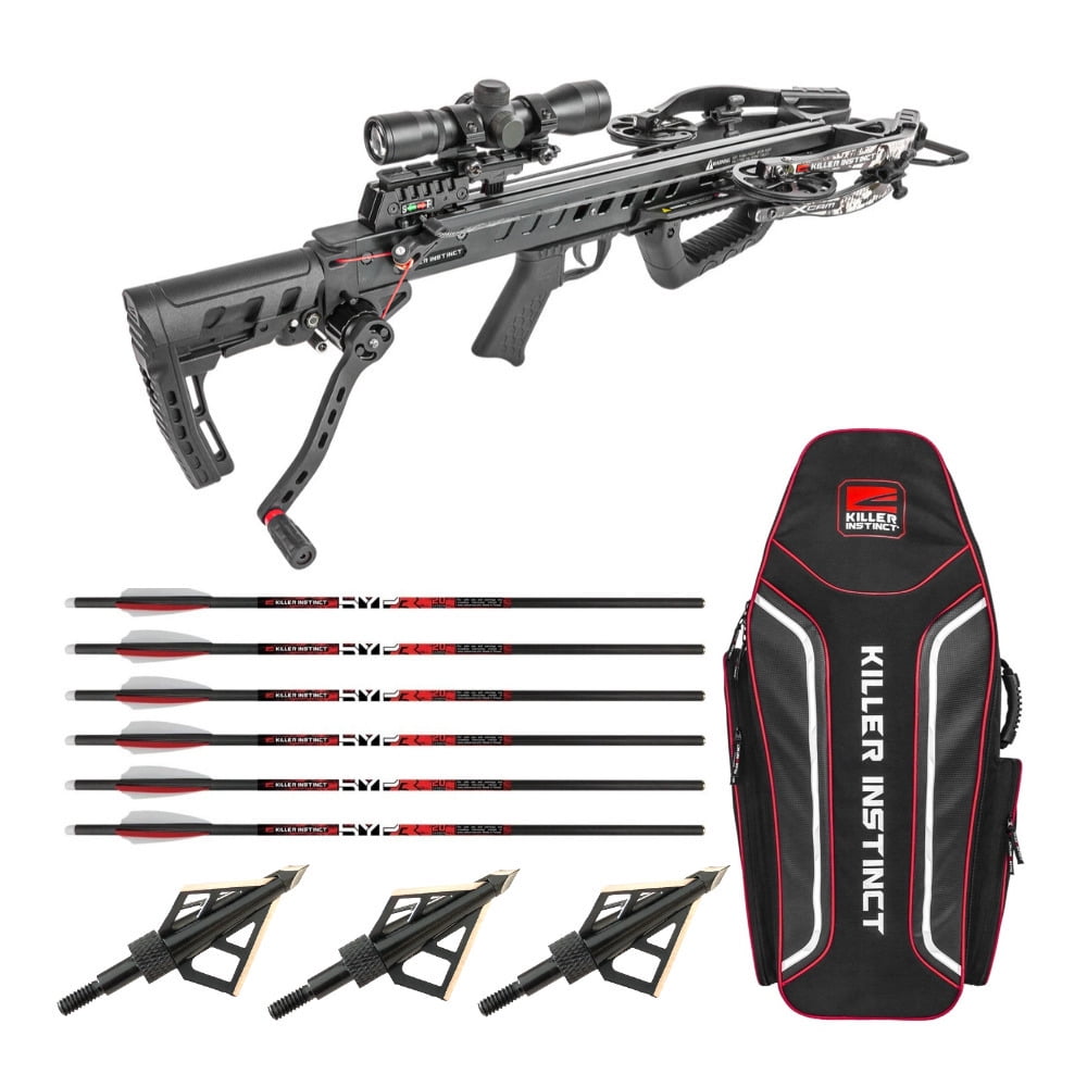 Killer Instinct Boss 405 Hunting Crossbow with Scope, Quiver and 3 ...