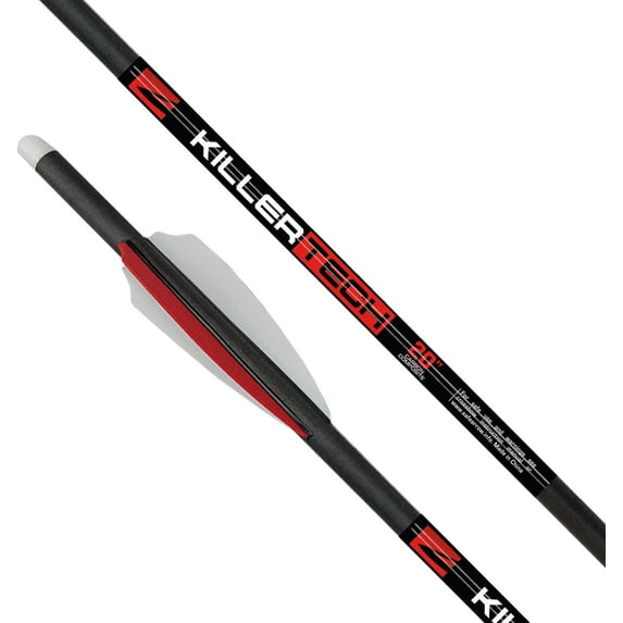 Killer Instinct KillerTech Crossbow Bolts - 20-Inch Carbon Composite Arrows with ±.005 ...