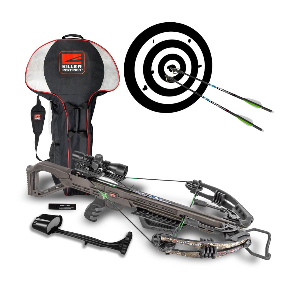 Killer Instinct Lethal 405 FPS Rifle Crossbow with Hunting Broadheads ...