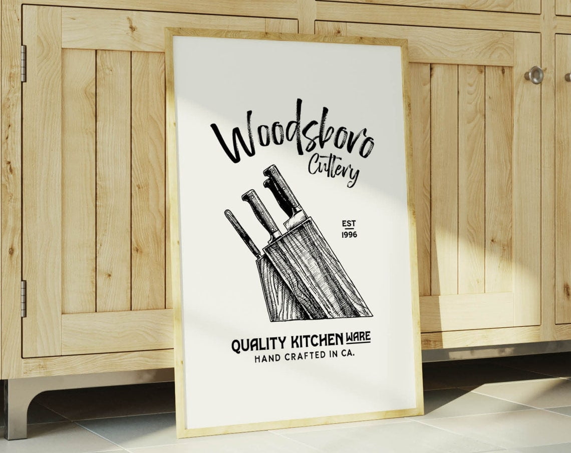 Killer Kitchen Art Horror Movie Poster Woodsboro Print Kitchen Wall ...