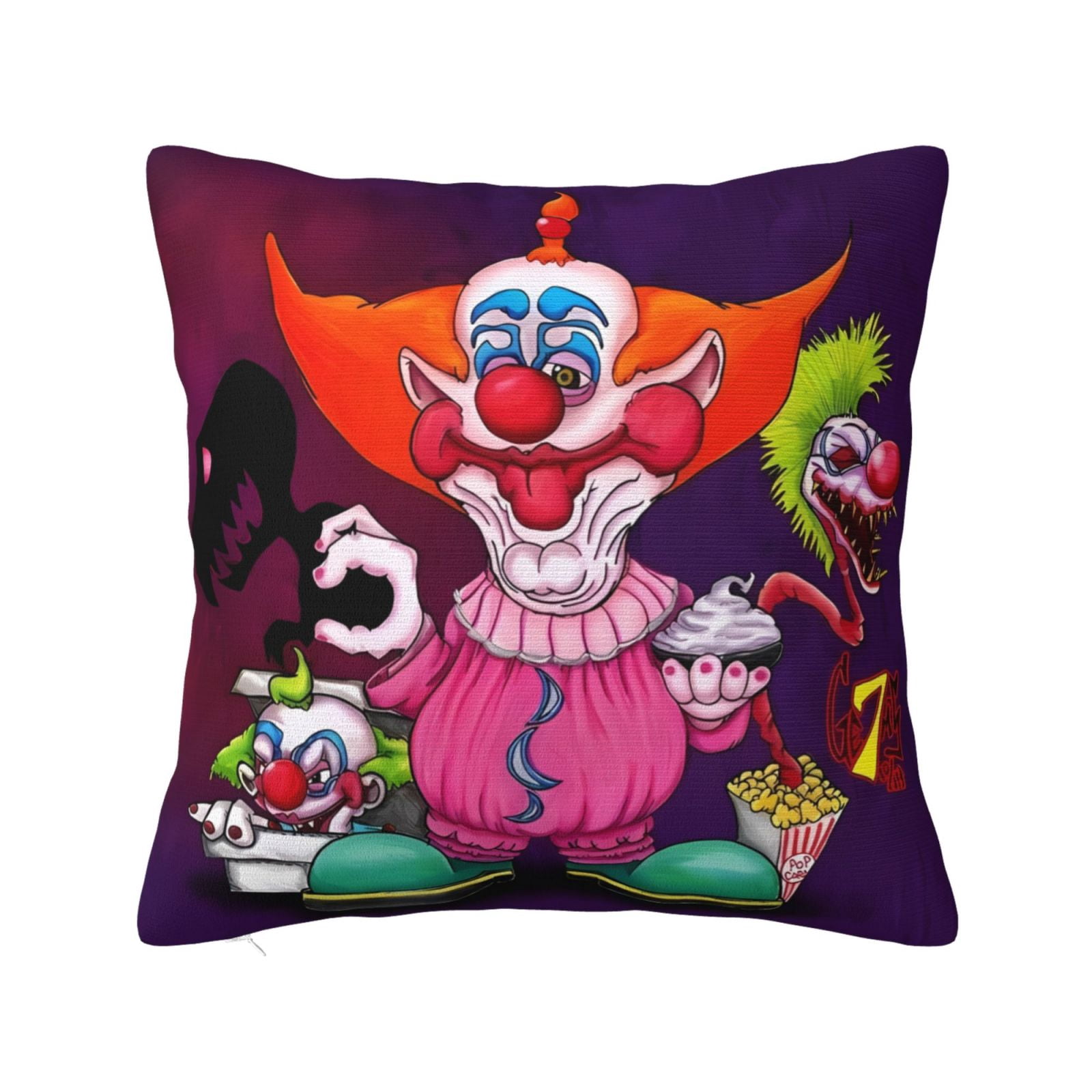 Killer-Klowns-From-Outer-Space-Clown Pillow Covers, Soft Square Cushion ...