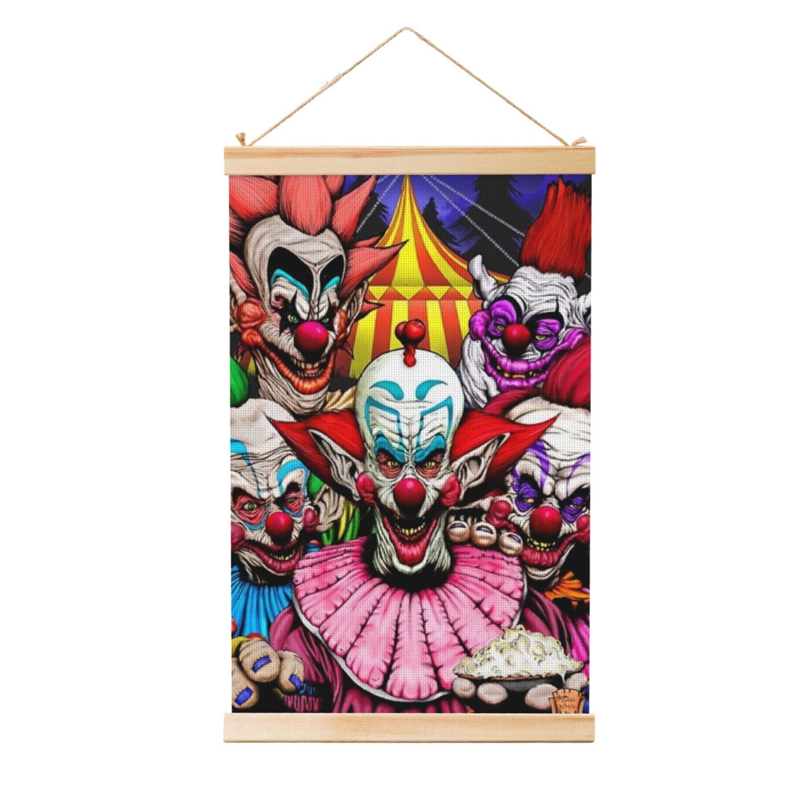 Killer Klowns From Outer Space Poster Canvas Wooden Shaft Hanging ...