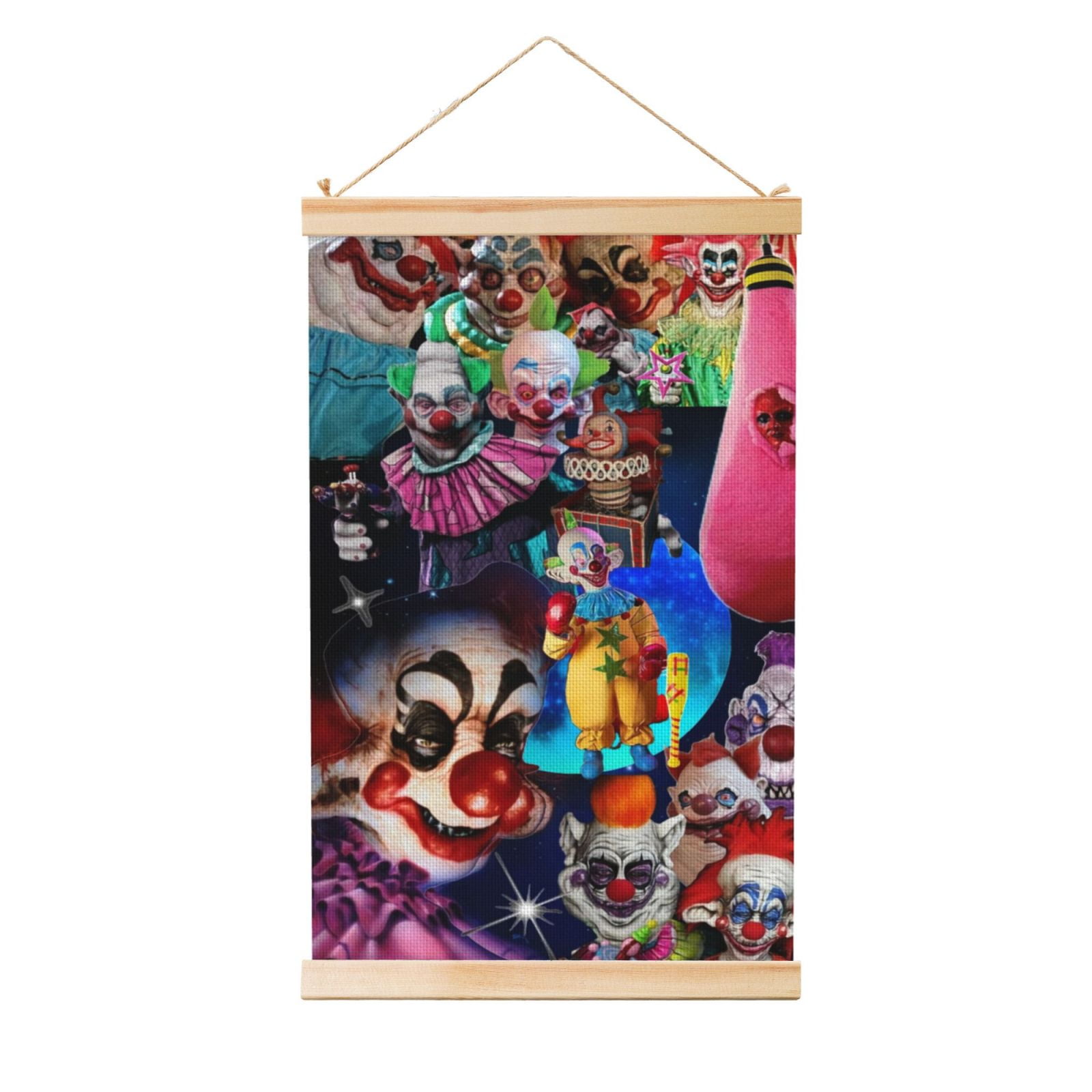 Killer Klowns From Outer Space Poster Canvas Wooden Shaft Hanging ...
