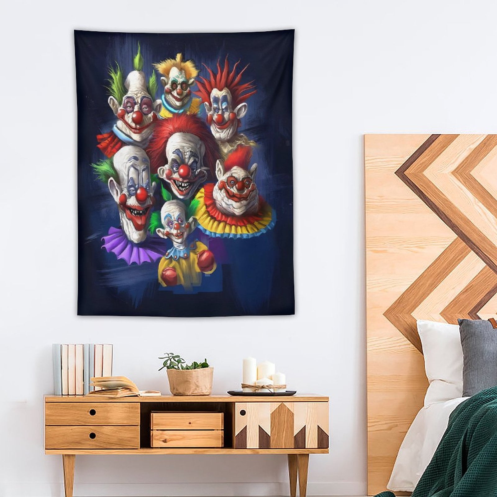 Killer Klowns from Outer Space Clown Tapestry Bedroom Indie Vertical ...