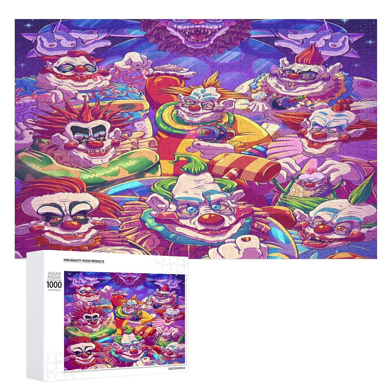 Killer Klowns from Outer Space Clown Wooden Picture Puzzle-Eco-Friendly ...