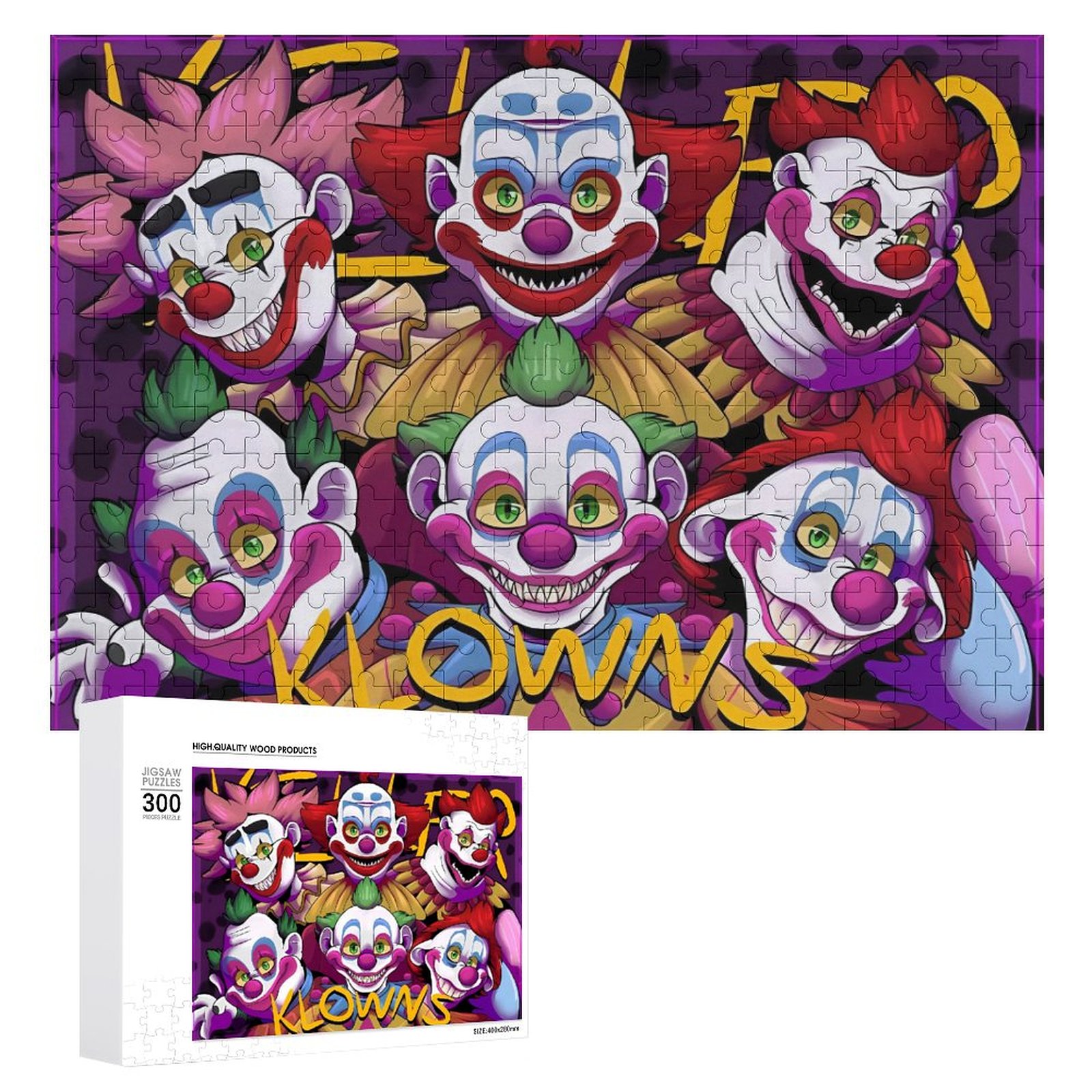 Killer Klowns from Outer Space Clown Wooden Picture Puzzle-Eco-Friendly ...