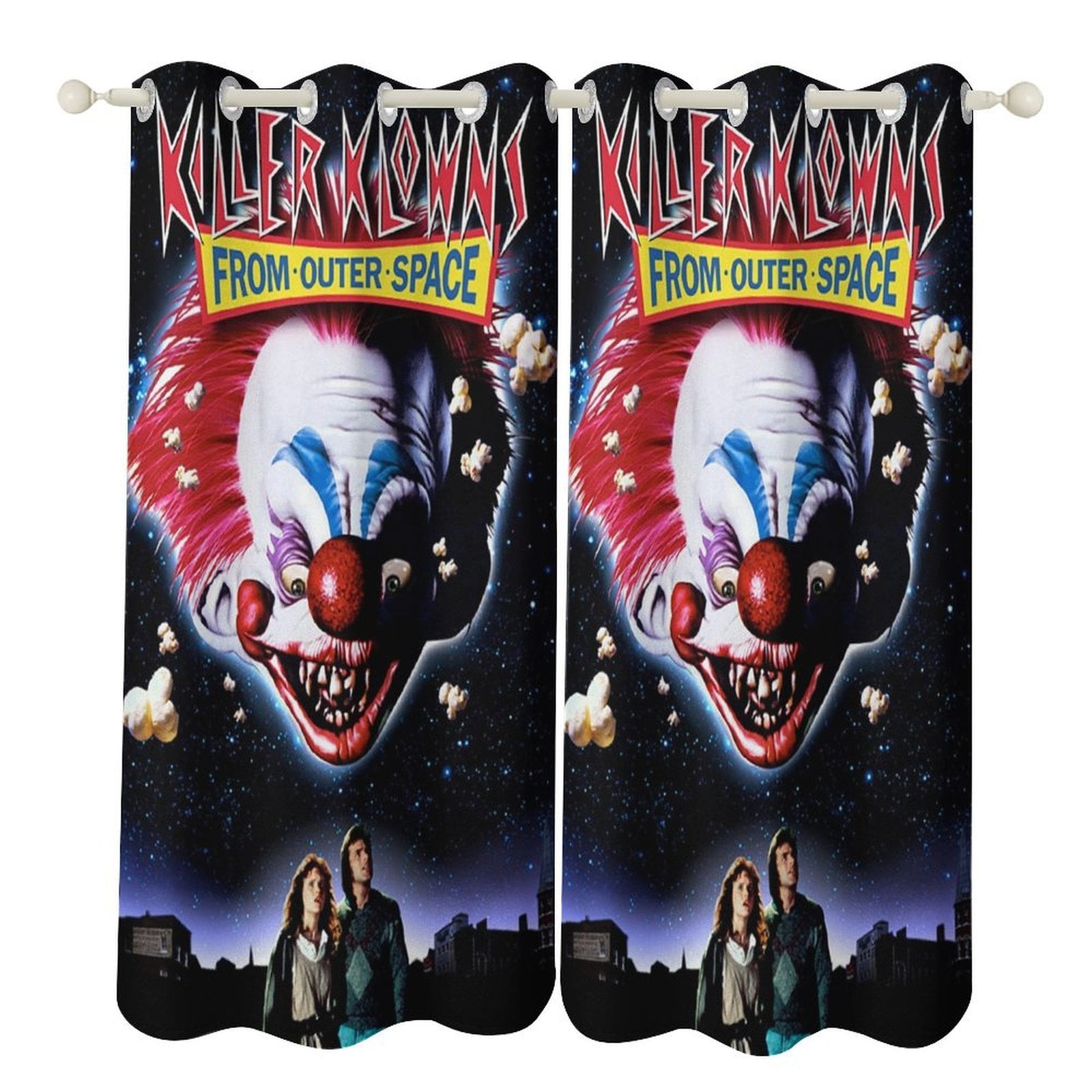 Killer Klowns from Oute Space Clown Curtains Perforated Halloween ...