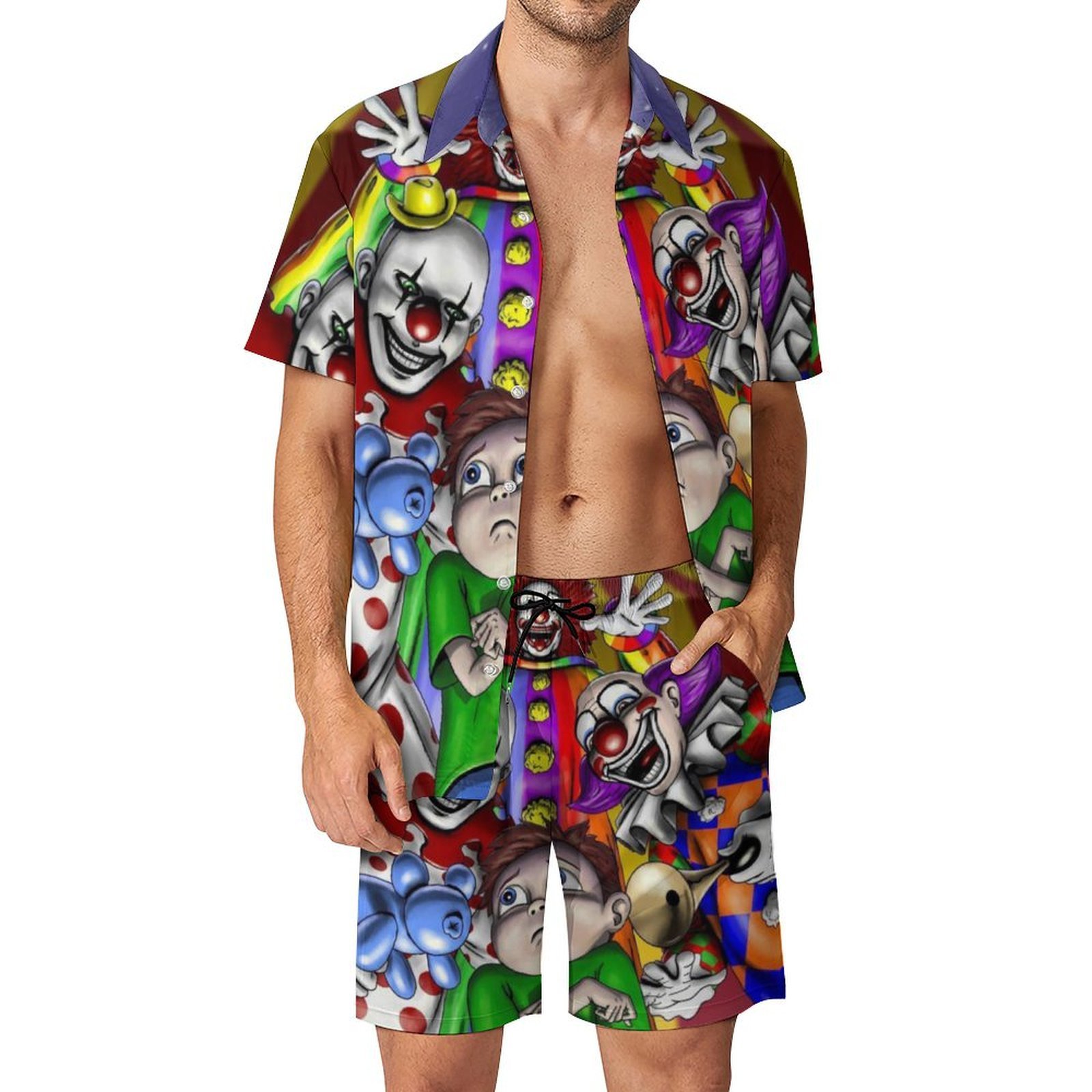Killer Klowns from Oute Space Clown Men's Beach Suit 2 Piece Outfits ...