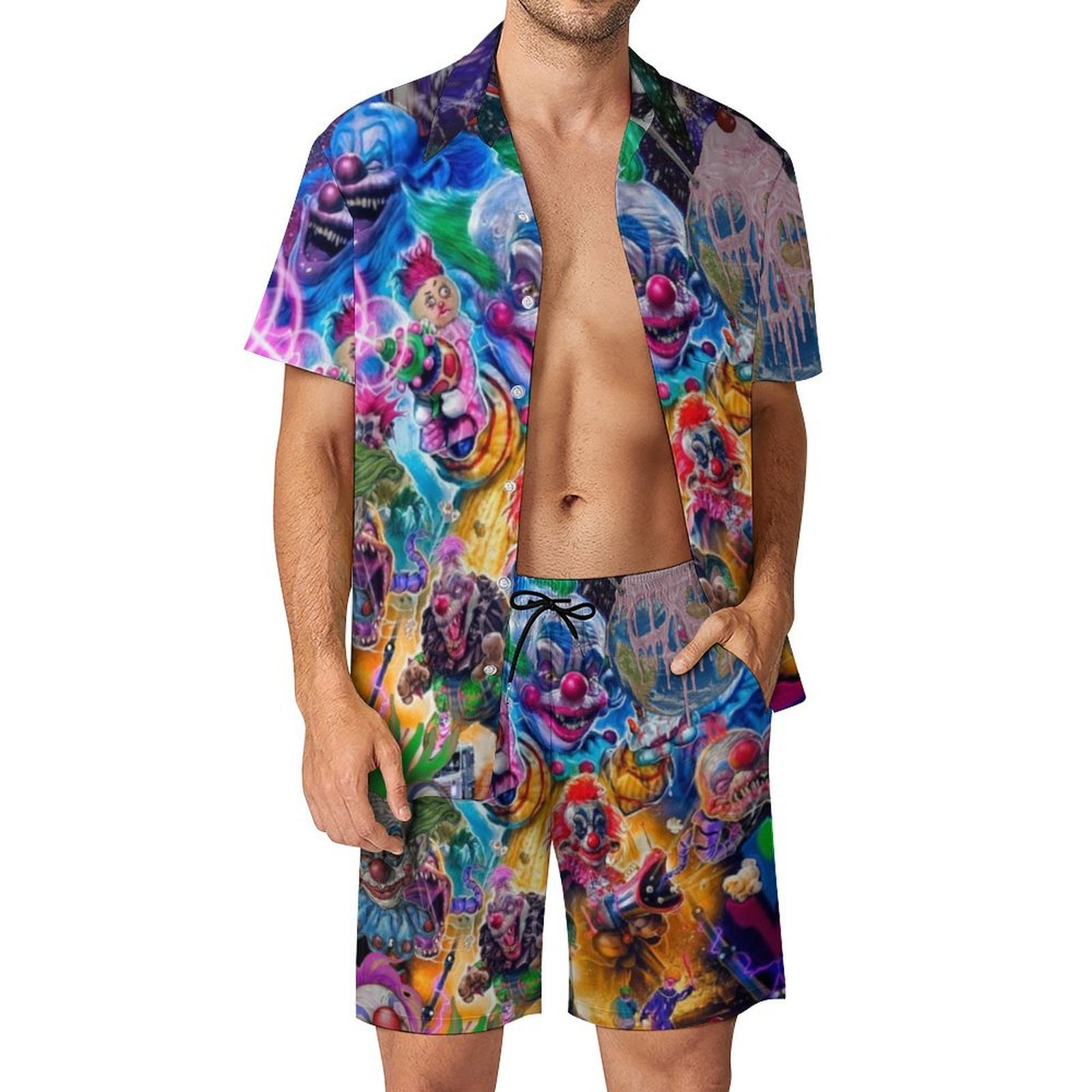 Killer Klowns from Oute Space Clown Men's Beach Suit 2 Piece Outfits ...